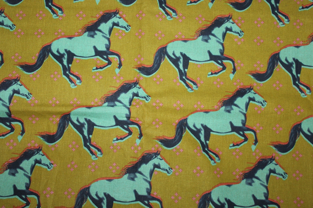 Cotton & Steel Mustang Fabric by Melody Miller - Canvas Fabric 85 ...