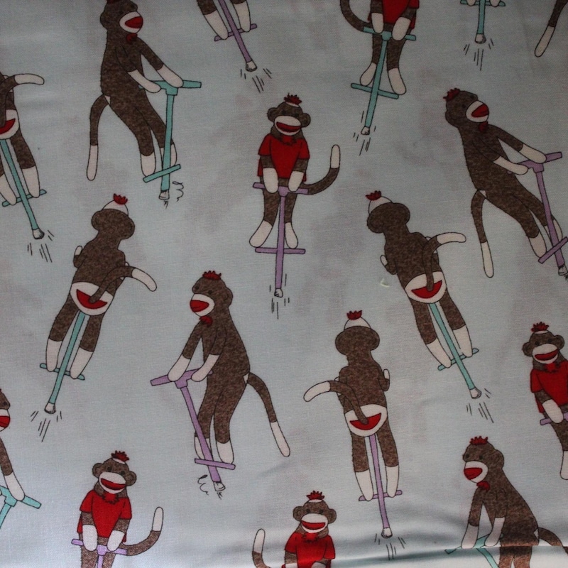 Sock Monkey Fabric - Etsy