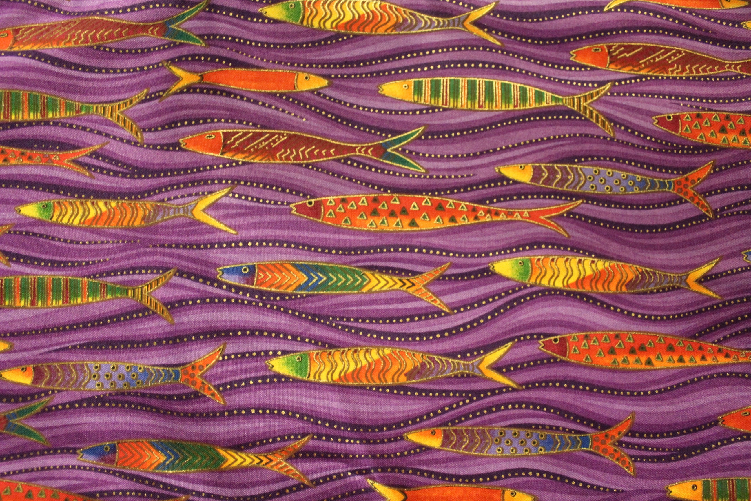 Sea Spirits Fabric by Laurel Burch for Clothworks Pattern Y1290-28M Sea ...