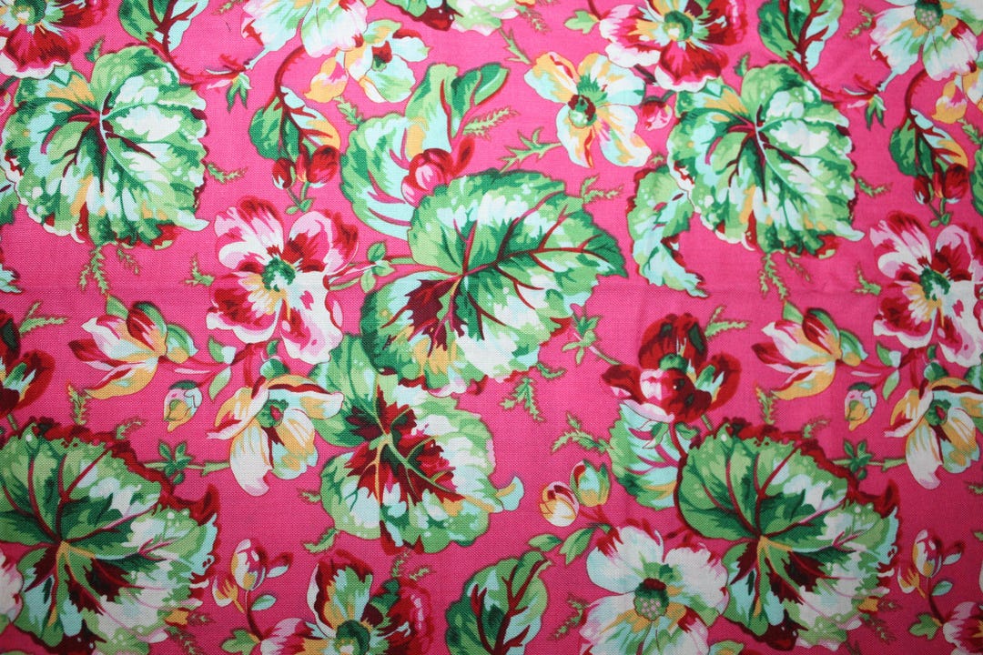 English Garden "begonia" Fabric by Snow Leopard Designs (philip Jacobs ...