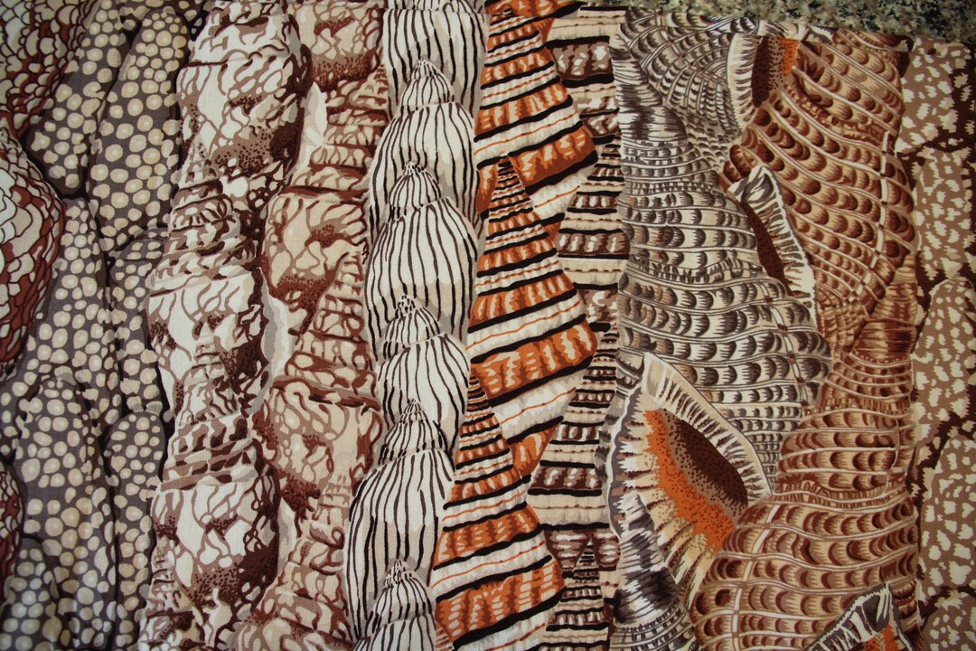 Snow Leopard Designs Shell Stripe Fabric by Philip Jacobs for ...