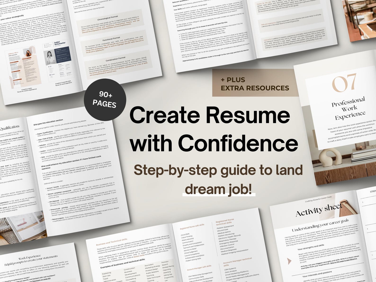 CV Writing Guide, Professional Resume, CV Writing Workbook, ATS Resume ...