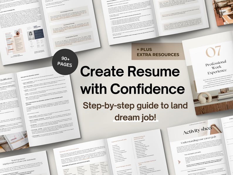 CV Writing Guide, Professional Resume, CV Writing Workbook, ATS Resume ...