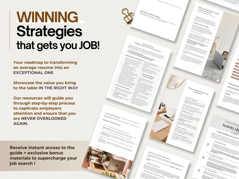 CV Writing Guide, Professional Resume, CV Writing Workbook, ATS Resume ...