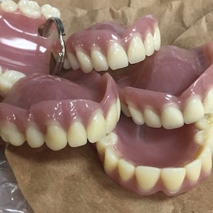 Tiny Denture Keychain "baby Teeth@ - Etsy