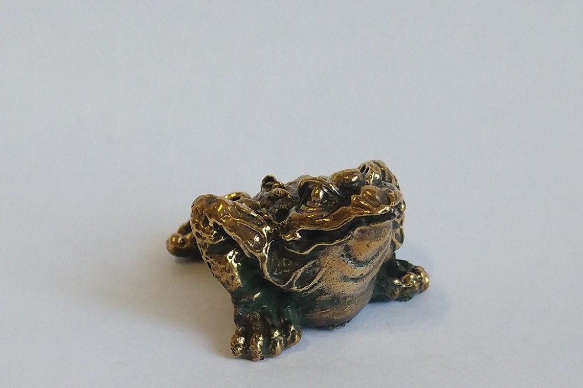 A three-toed tree toad a solid bronze figurine toad frog | Etsy