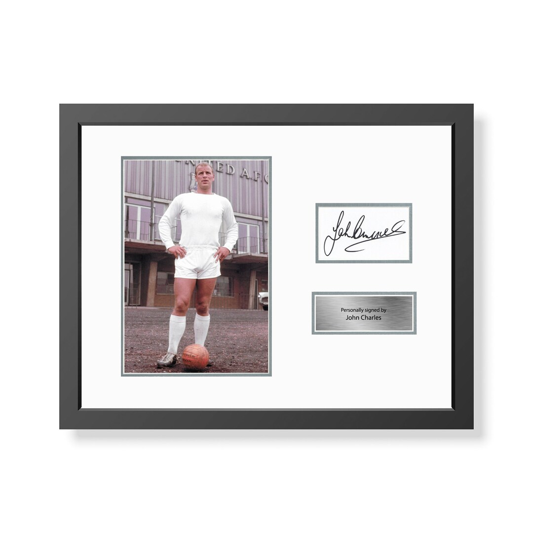 John Charles Signed Leeds United Photo Display Leeds Autograph - Etsy