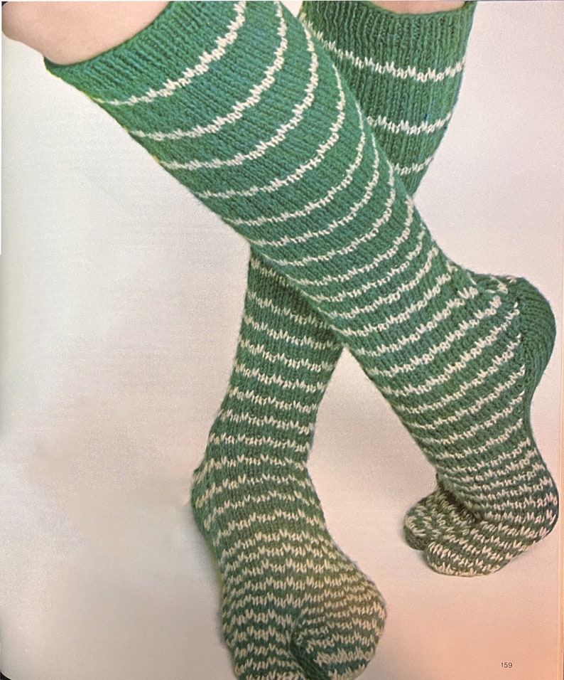 PDF Downloadable Vintage 1970's Knit Tabi Socks Pattern - Etsy