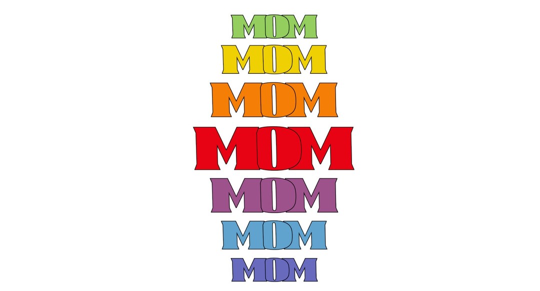 Mom Trendy Design PNG File - Etsy