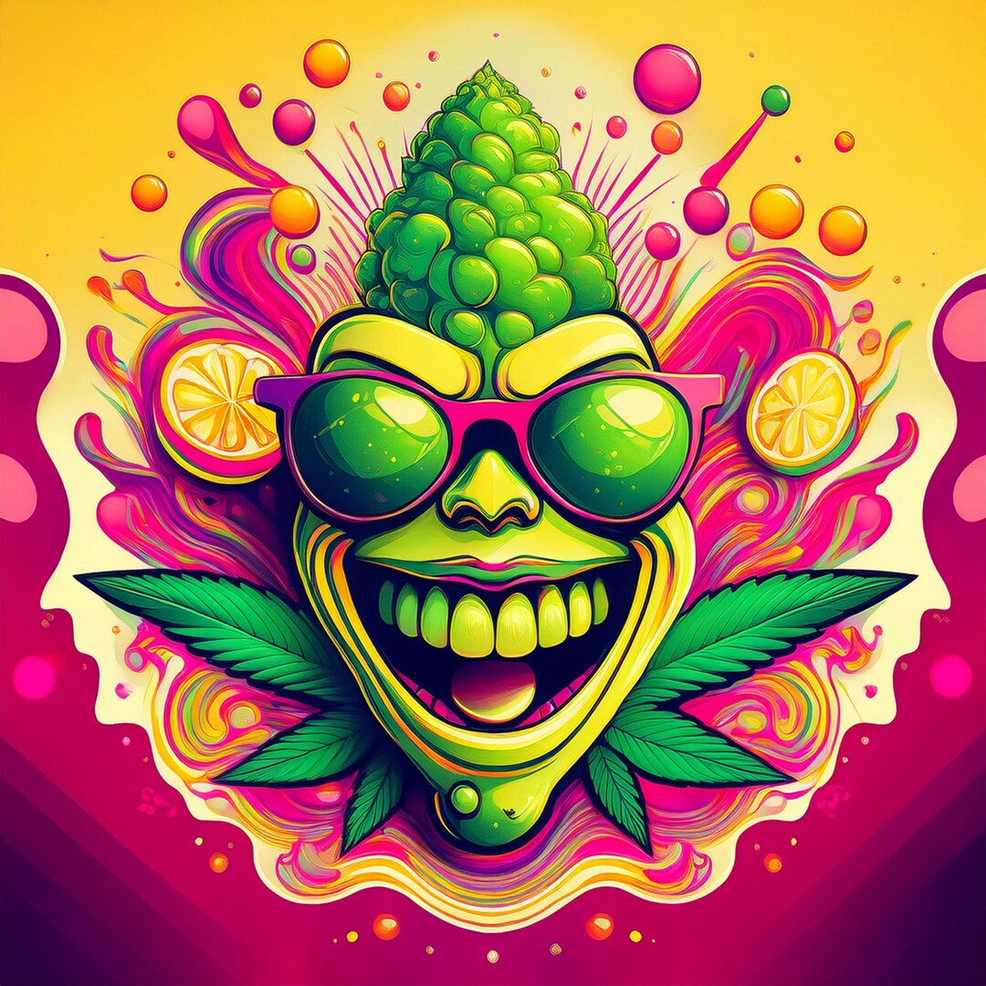 Bold Sour Diesel Design With Buds - Etsy