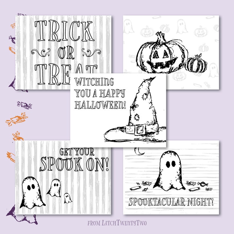 Printable Halloween Coloring Pages for Classroom Party Activity Sheet ...