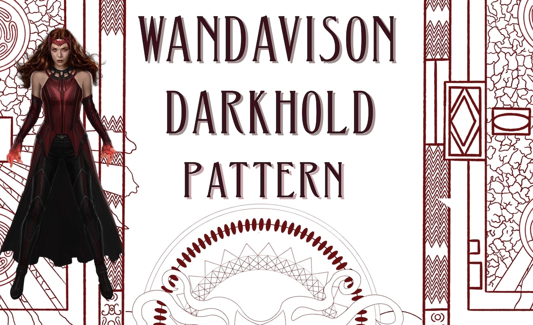 Wandavison Darkhold Book Scarlet Witch(digital PDF 2D Pattern/blueprint ...