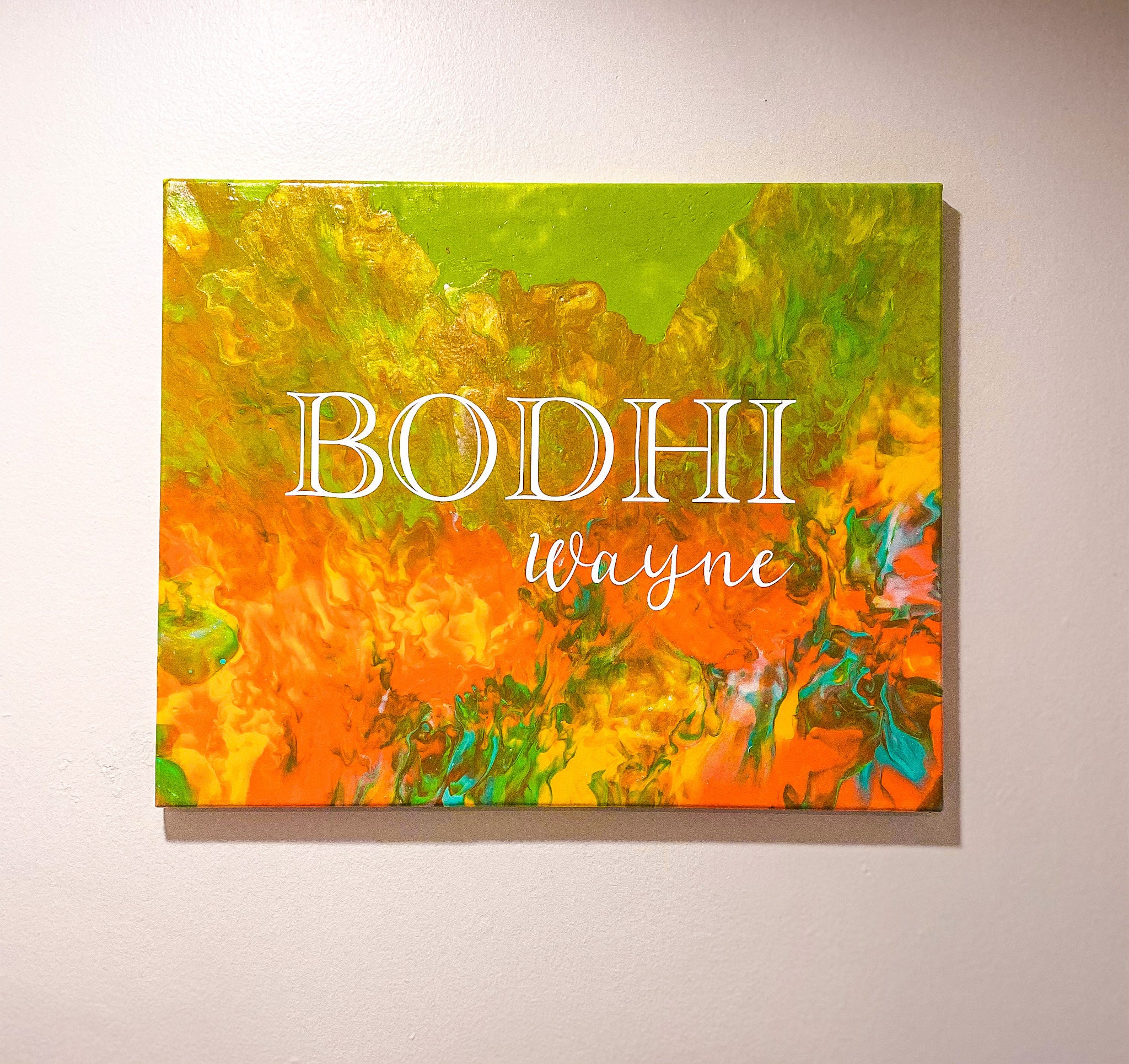 Grateful & Gracious Acrylic Pouring Painting Art & Collectibles Acrylic ...