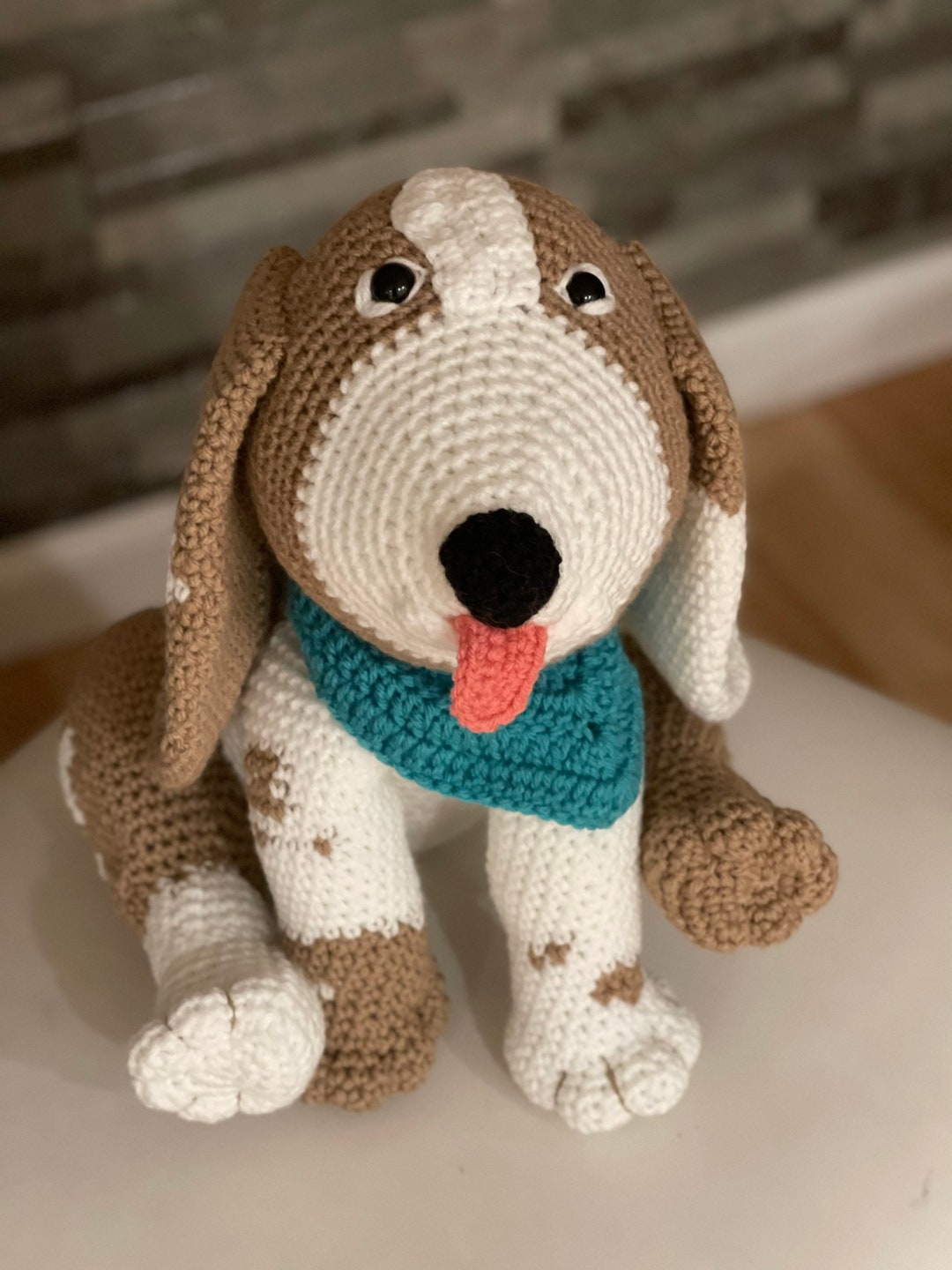 Handmade Stuffed Animal, Puppy, Dog, Knit by Hand, Handmade Baby Gift ...