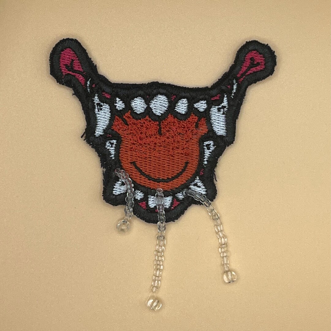 COOL/CUTE Sew-on MAW Mouth Teeth Embroidery Patch or Applique Patch ...