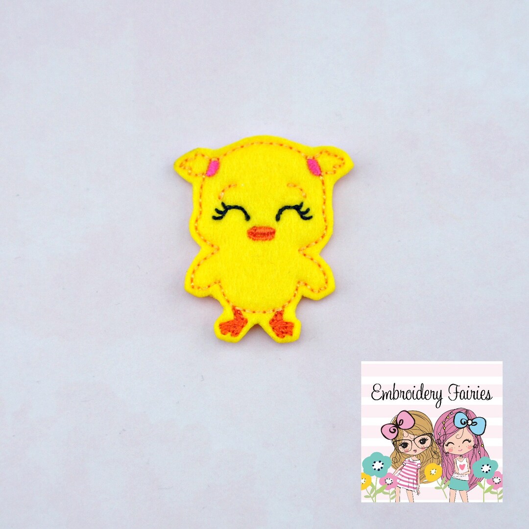 Girl Chick Feltie File - Feltie Design - ITH Embroidery - ITH Feltie ...