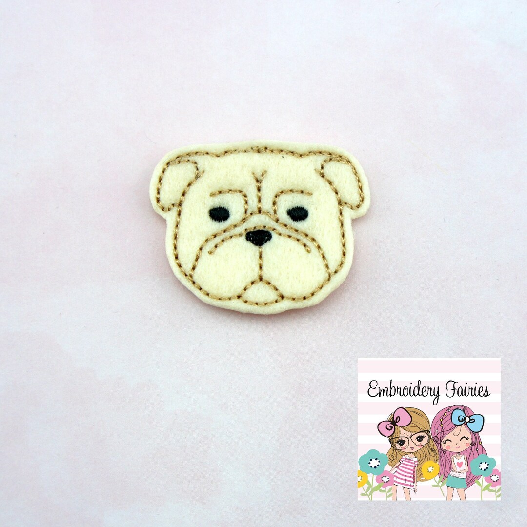 Pug Feltie File - Dog Feltie Design - ITH Design - Feltie Design ...