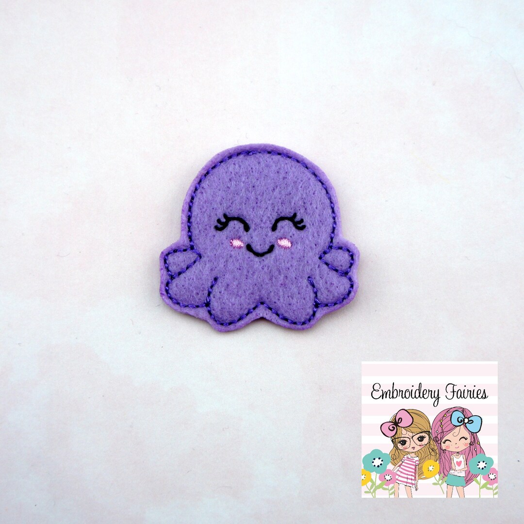 Octopus Feltie File - Ocean Feltie Design - ITH Embroidery Design ...