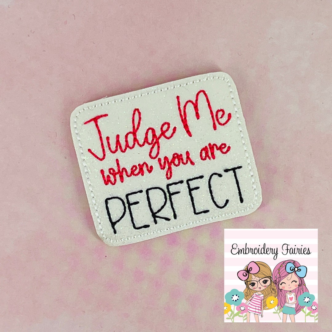 Judge Me Feltie File - Mini Embroidery Digital File - Machine ...