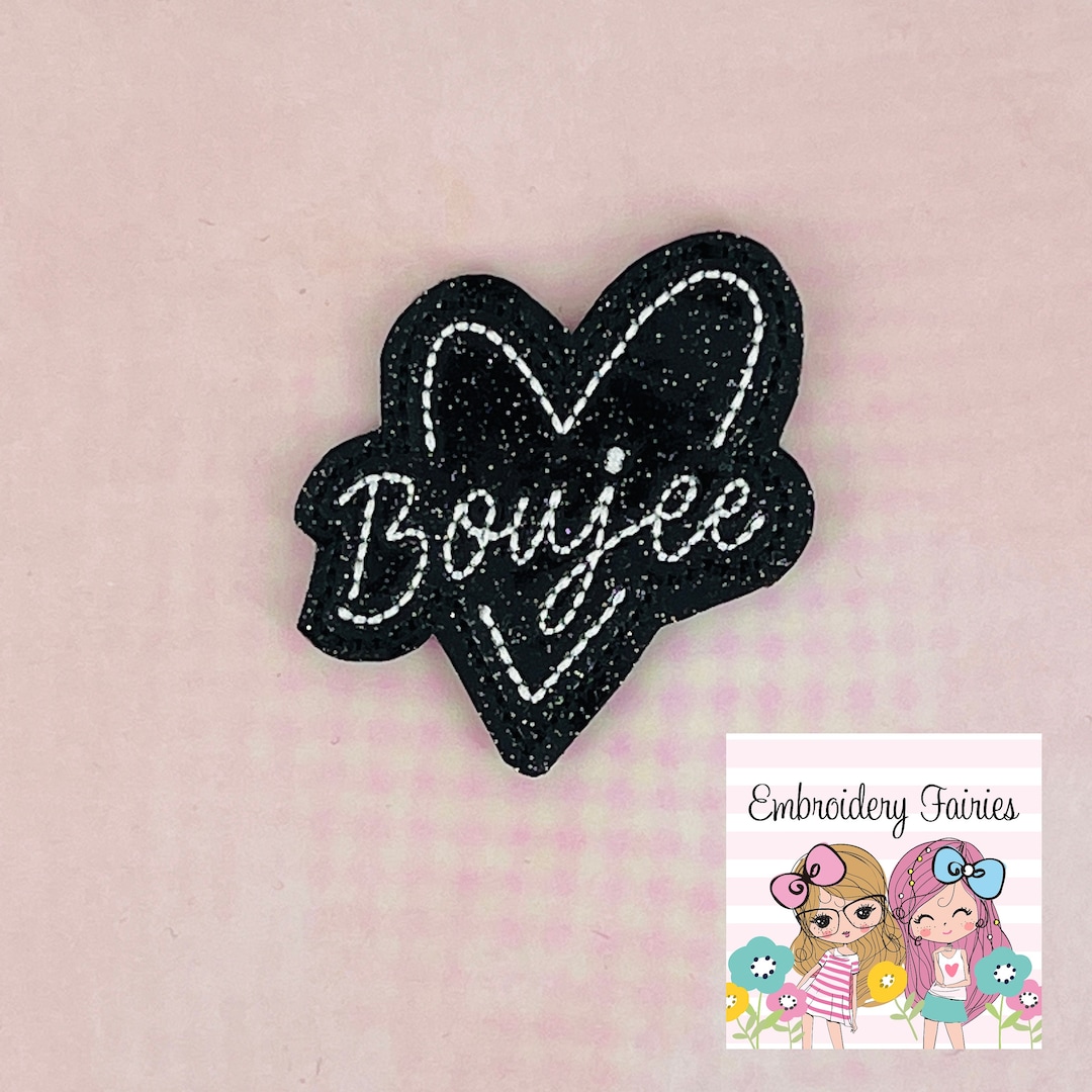 Boujee Heart Feltie Design, Small Embroidery Design Digital Download, Feltie Pattern, Machine ...