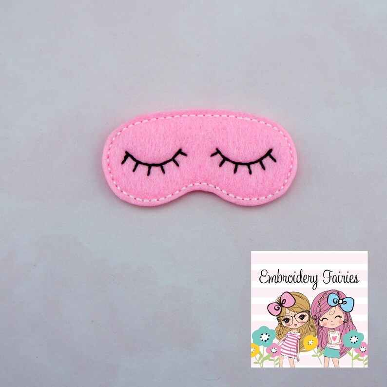 Sleep Mask Feltie File - ITH Embroidery Design - Embroidery Digital ...