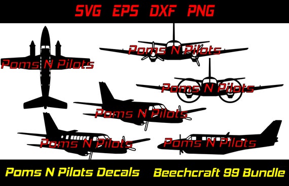 Beechcraft Model 99 SVG Bundle / Pilot Svg / Airplane Svg / | Etsy