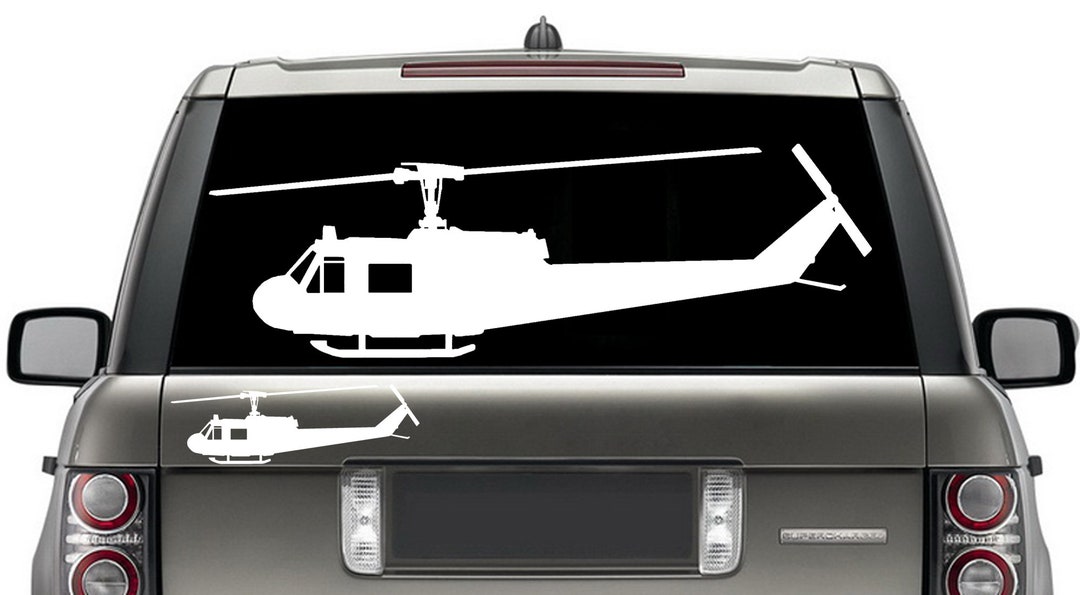 Huey - Bell UH1 Iroquois Self Adhesive Vinyl Decal/sticker - Front ...