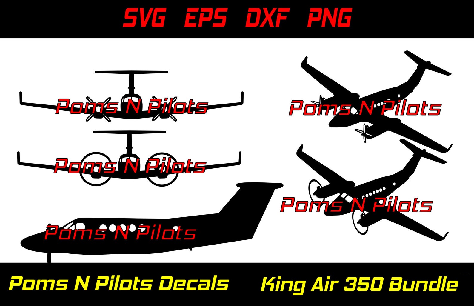 Beechcraft King Air 350 SVG Bundle / Airplane Svg / General - Etsy