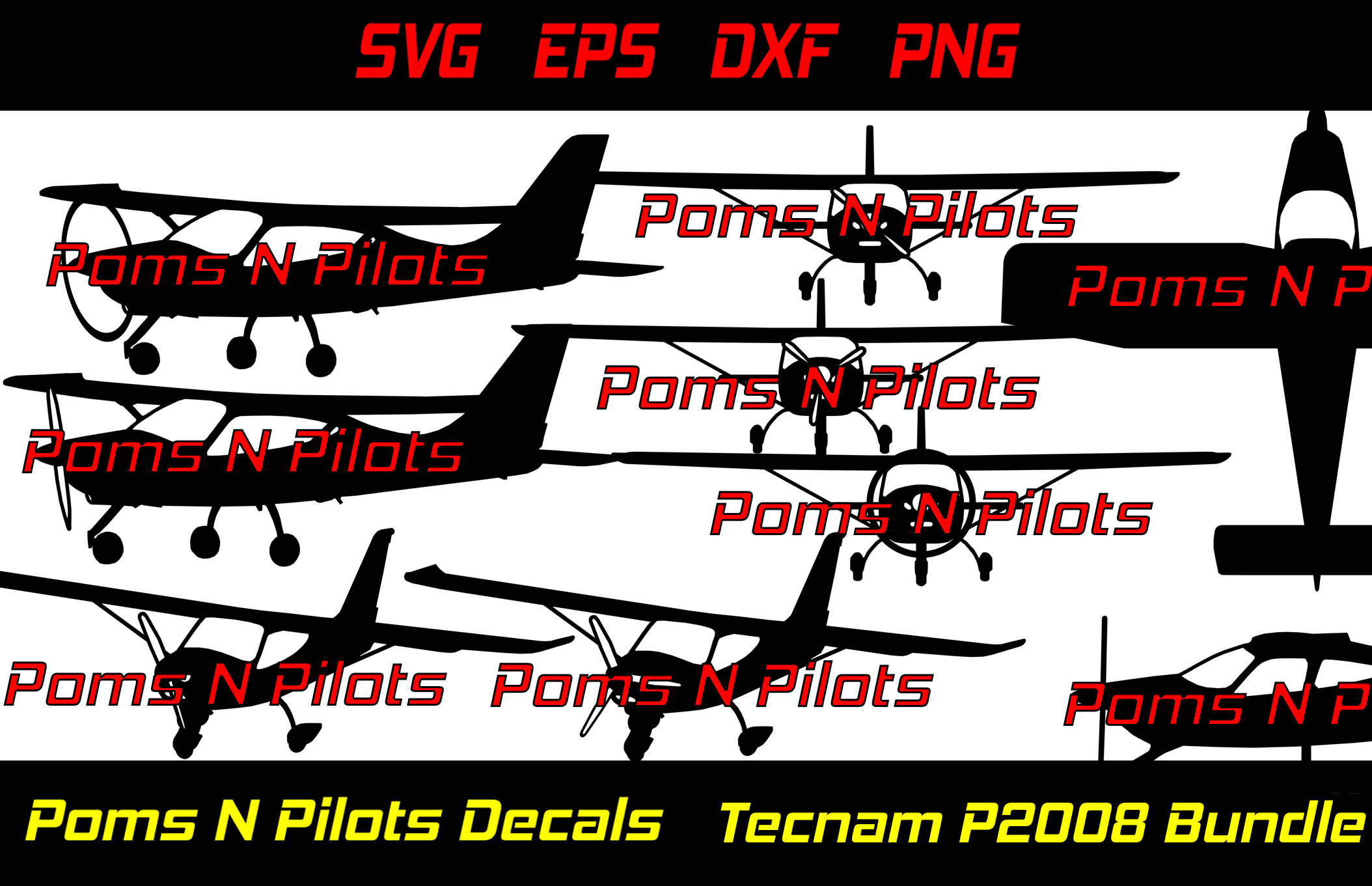 Tecnam P2008 SVG Bundle / Pilot Svg / Airplane Svg / Jet Svg / Svg ...