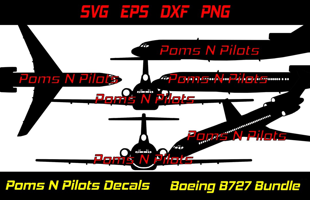 Boeing B-727 SVG Bundle / Airplane Svg / General Aviation Svg / Gifts ...