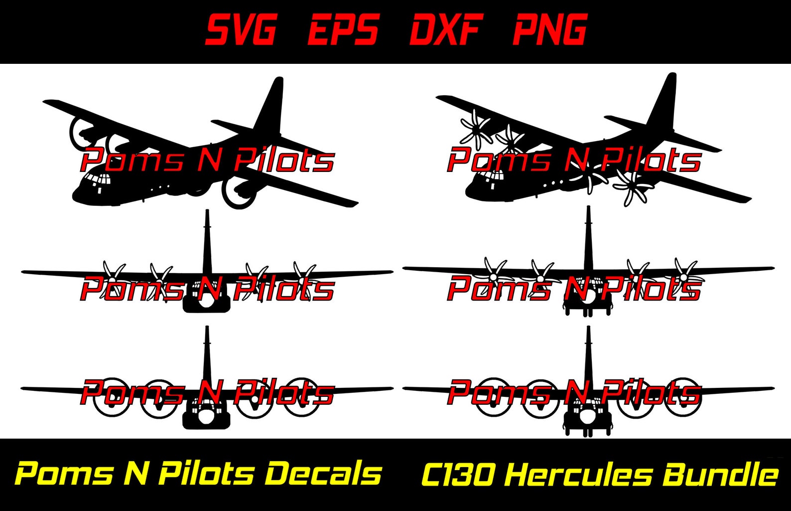 Lockheed C130 Hercules SVG Bundle / Airplane Svg / General | Etsy Canada