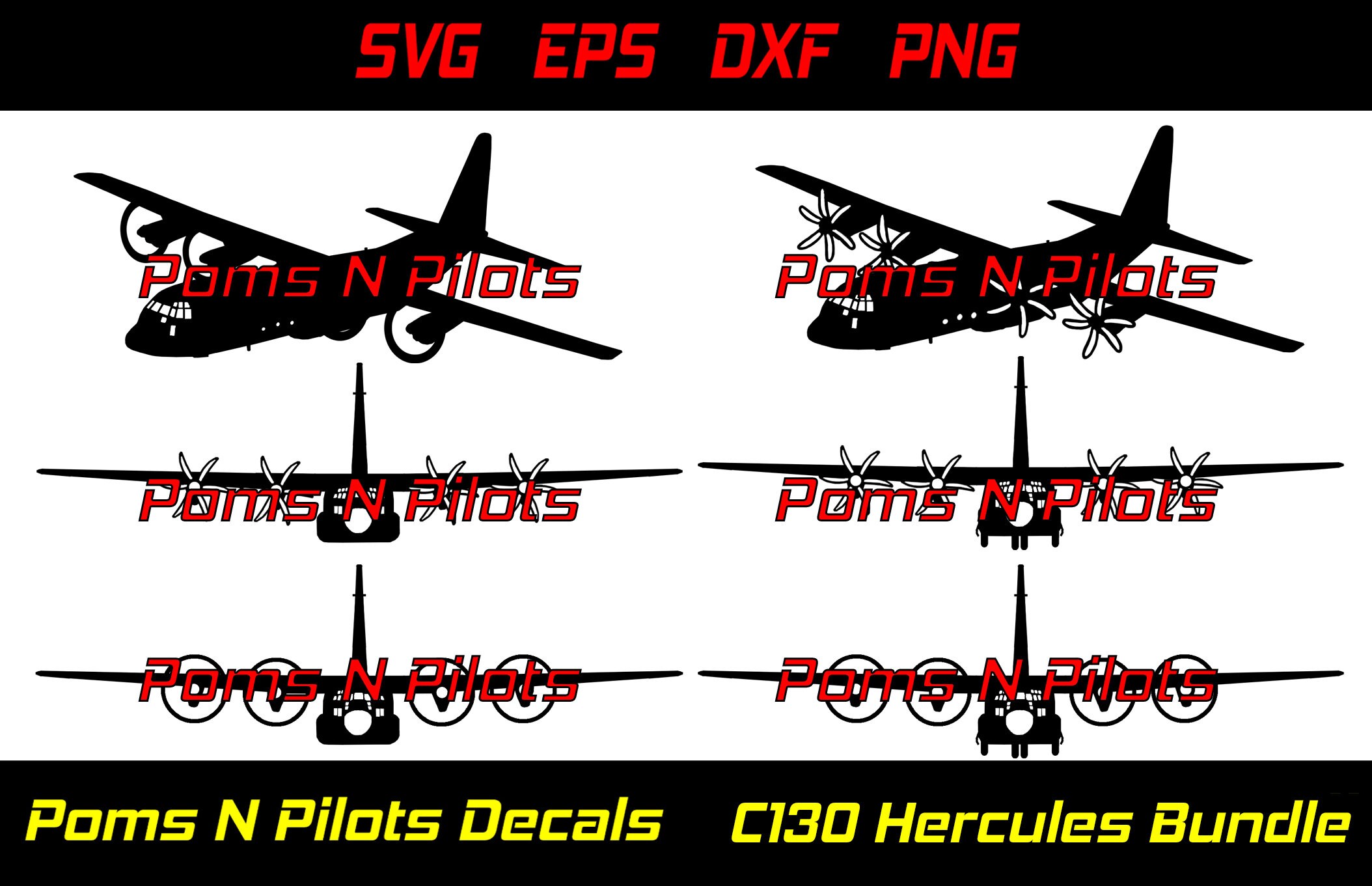 Lockheed C130 Hercules SVG Bundle / Airplane Svg / General | Etsy Canada