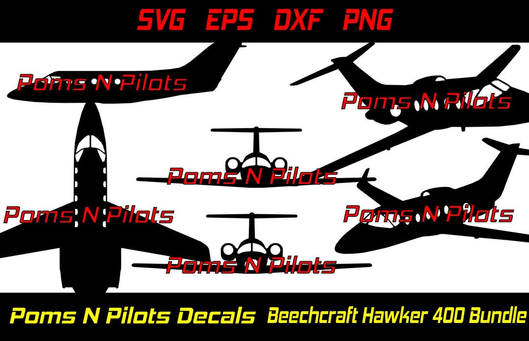 Beechcraft Hawker 400 Jet SVG Bundle / Airplane Svg / General Aviation ...
