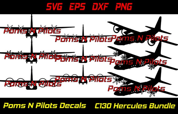 Lockheed C130 Hercules SVG bundle / Avión svg / Aviación - Etsy México