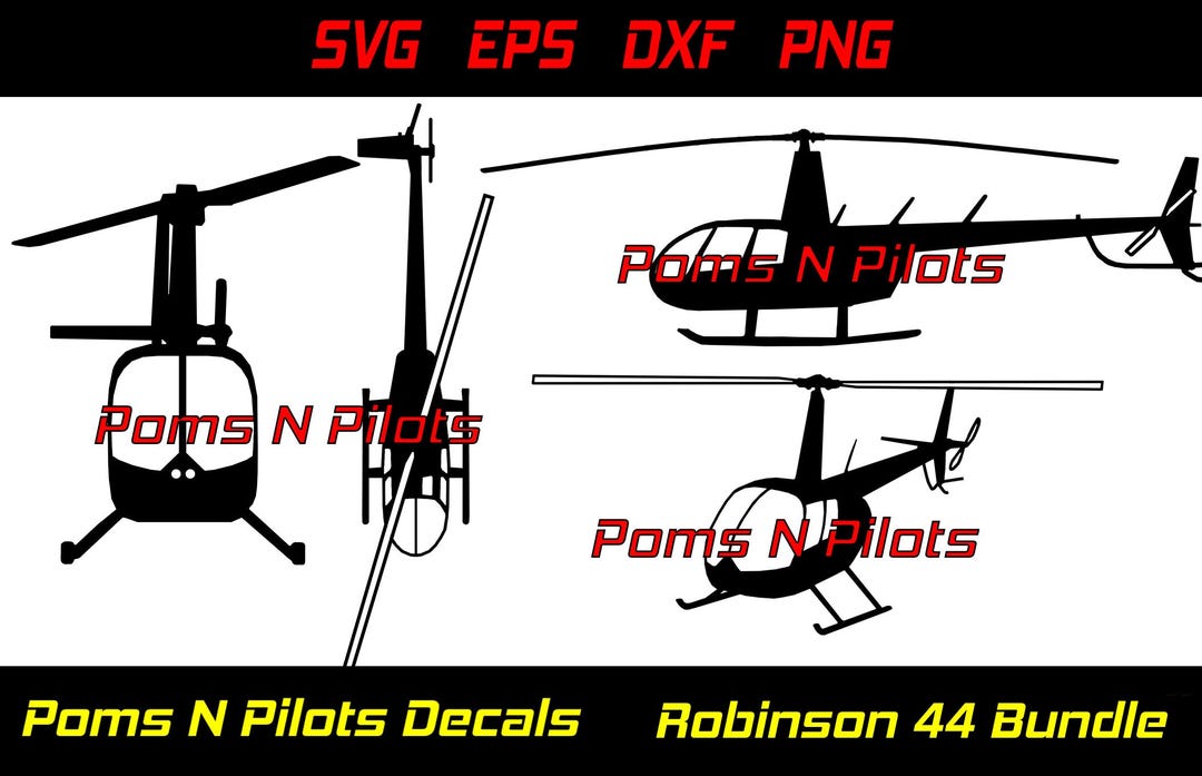 Robinson R-44 SVG Bundle / Pilot Svg / Helicopter Svg / Jet Svg / Svg ...