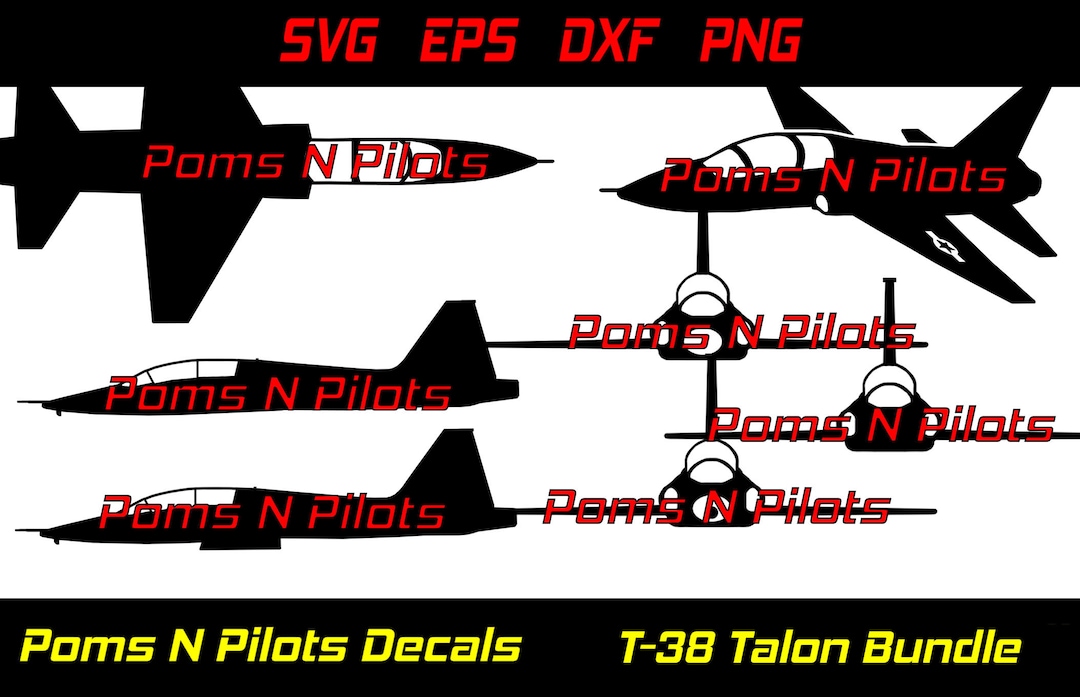Northrop T-38 Talon SVG Bundle / Airplane Svg / General Aviation Svg ...