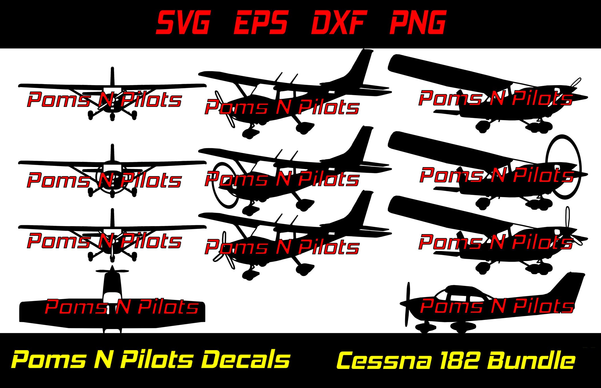 Cessna 182 Skylane SVG bundle / Pilot svg / Airplane svg / Jet svg ...