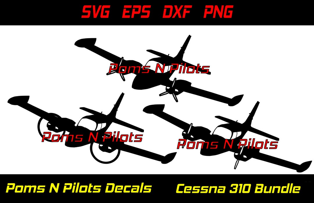 Cessna 310 SVG Bundle / Airplane Svg / General Aviation Airplanes ...