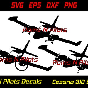 Cessna 310 SVG Bundle / Airplane Svg / General Aviation Airplanes ...