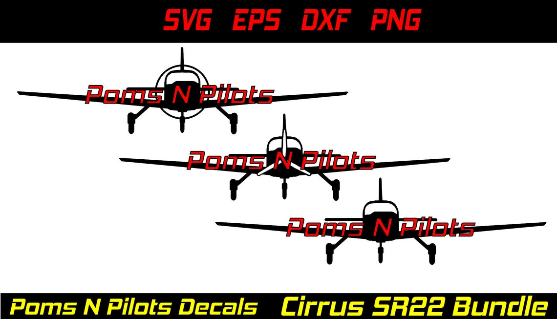 Cirrus SR-22 SVG bundle / Airplane svg / General Aviation svg | Etsy