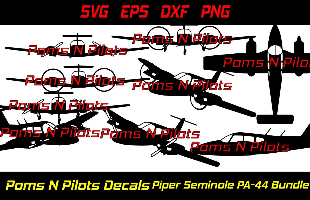 Piper Seminole PA-44 SVG Bundle / Airplane Svg / General Aviation Svg ...
