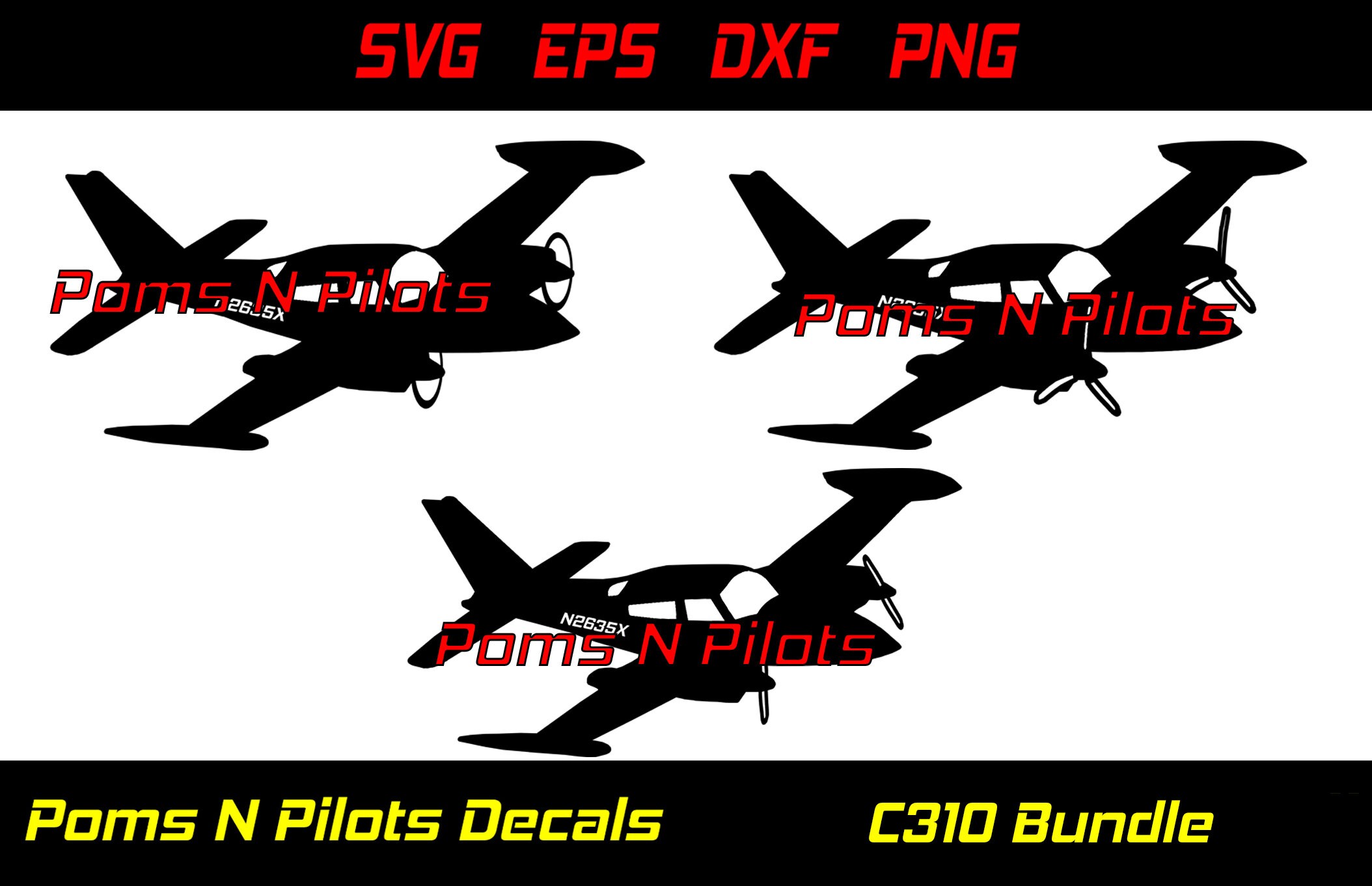 Cessna 310 SVG Bundle / Airplane Svg / General Aviation - Etsy UK