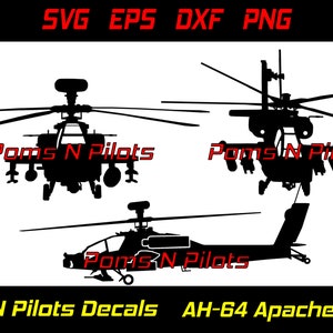 Boeing AH-64 Apache SVG bundle / Military svg / Helicopter svg | Etsy