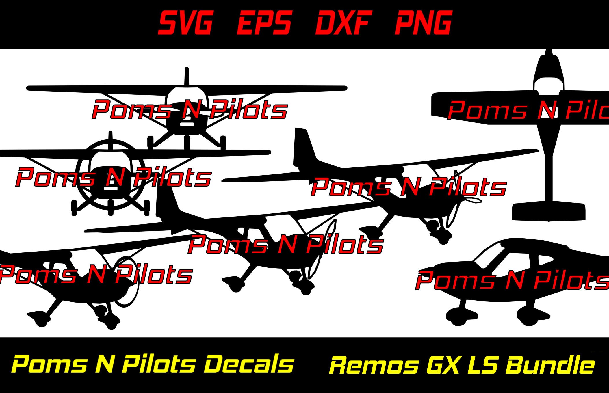 Remos GX Light Sport SVG Bundle / Airplane Svg / General Aviation Svg ...