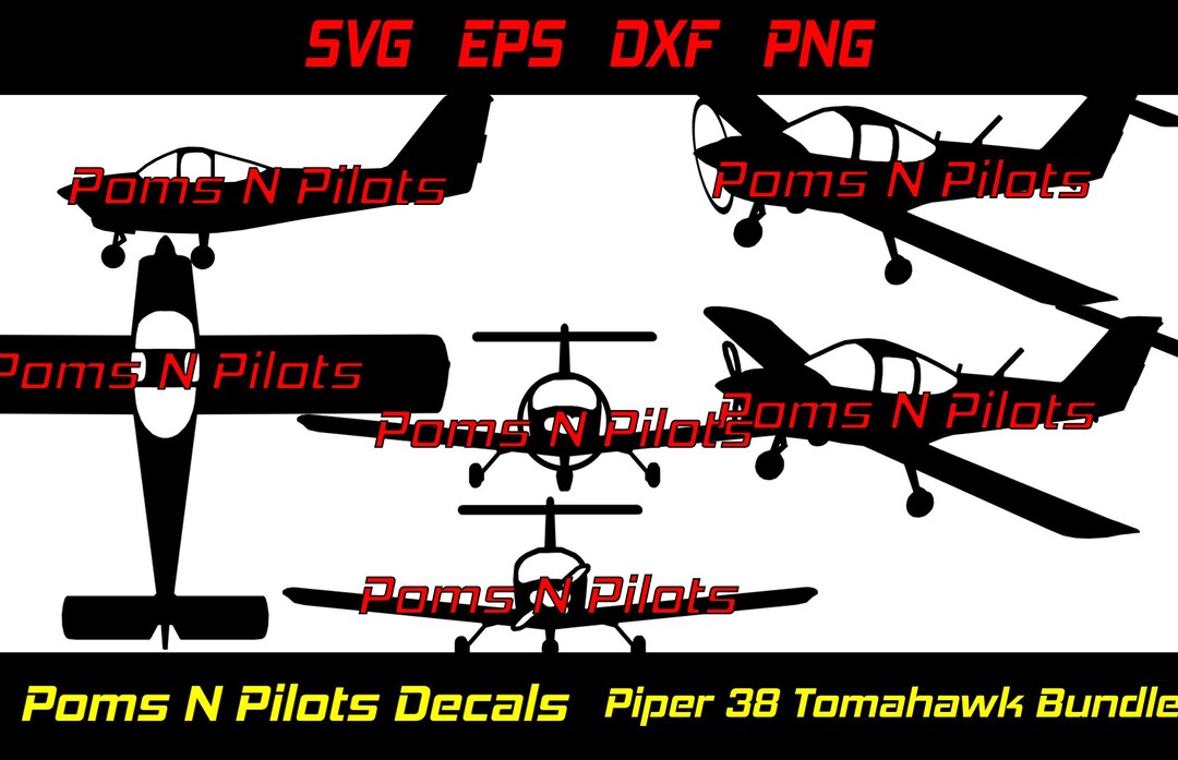 Piper PA-38 Tomahawk SVG Bundle / Airplane Svg / General Aviation Svg ...
