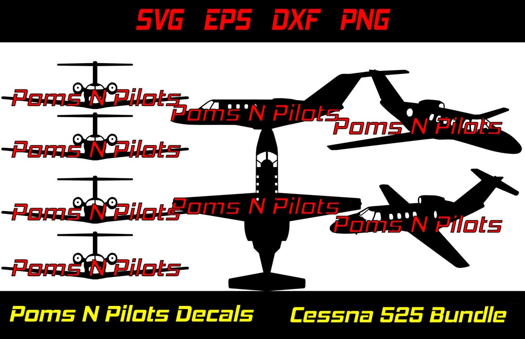 Cessna 525 Citation CJ1 CJ2 CJ3 SVG Bundle / Airplane Svg / General ...