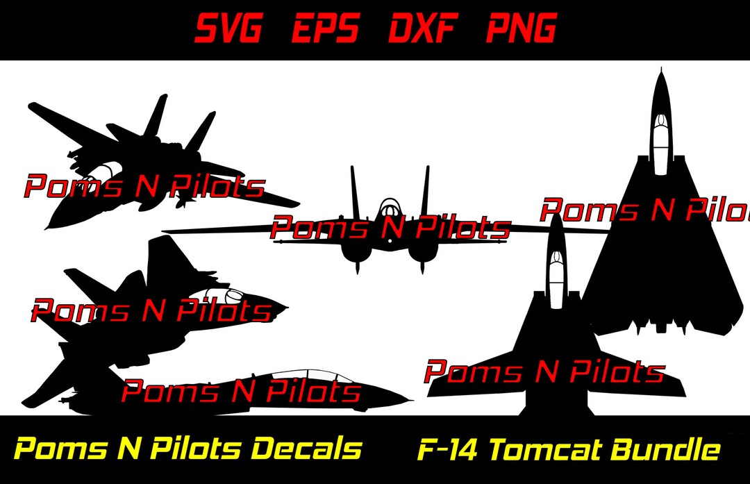 Grumman F-14 Tomcat SVG Bundle / Airplane Svg / General Aviation Svg ...