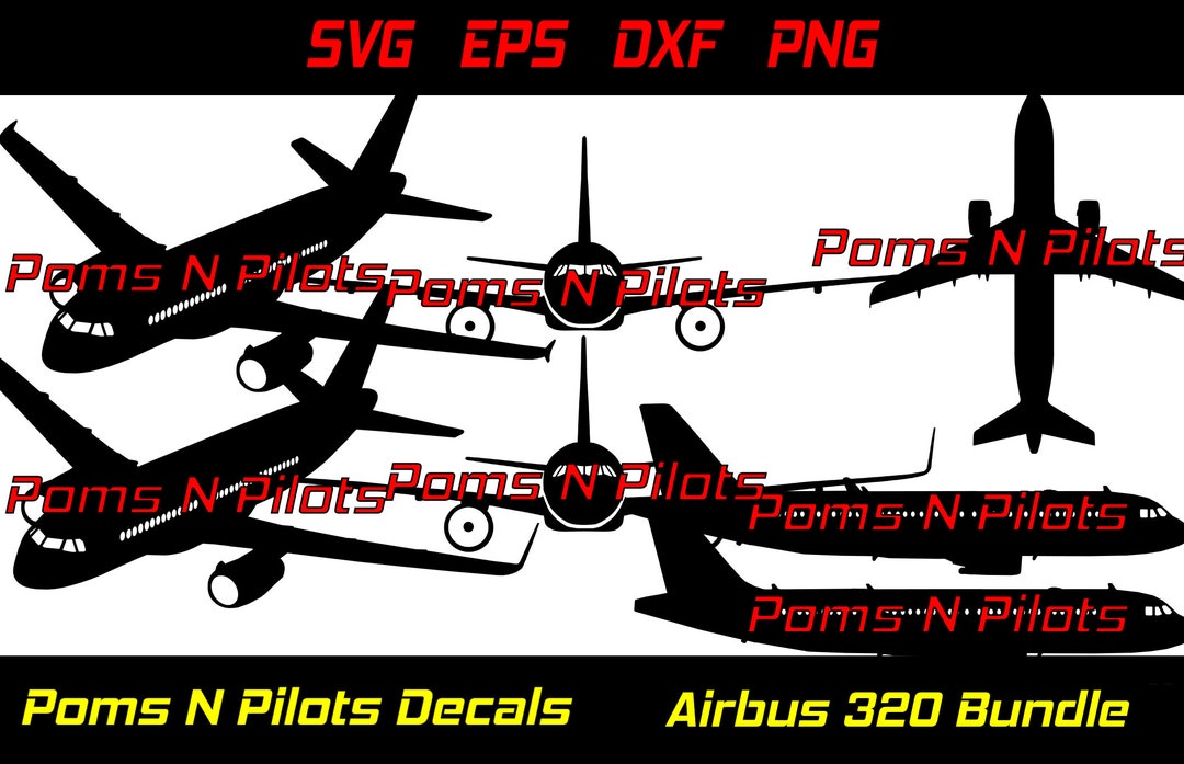 Airbus A320 NEO 220 SVG Bundle / Pilot Svg / Airplane Svg / Jet Svg ...