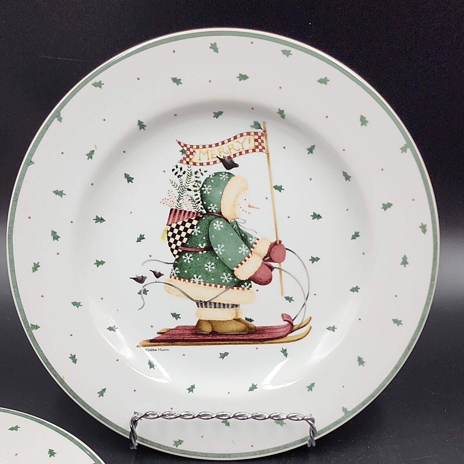 Sakura Debbie Mumm Sledding Characters 8 1/4 Salad or Dessert Plates 4 ...