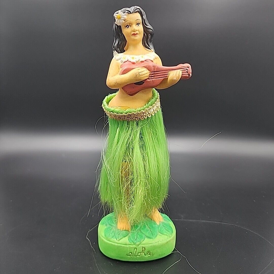 Vintage Hula Girl Ukulele Bobber Chalkware Dashboard Ceramics Japan Dated 1988 - Etsy